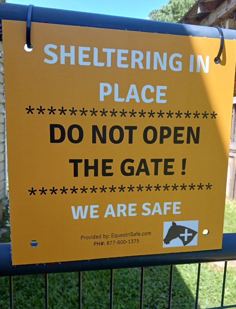 Sheltering In Place Emergency Sign - EquestriSafe, LLC - your trusted ...